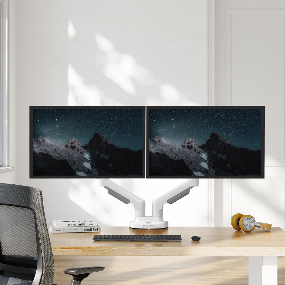 Dual Monitor Mounts | Maximize Desk Space & Comfort – HUANUO